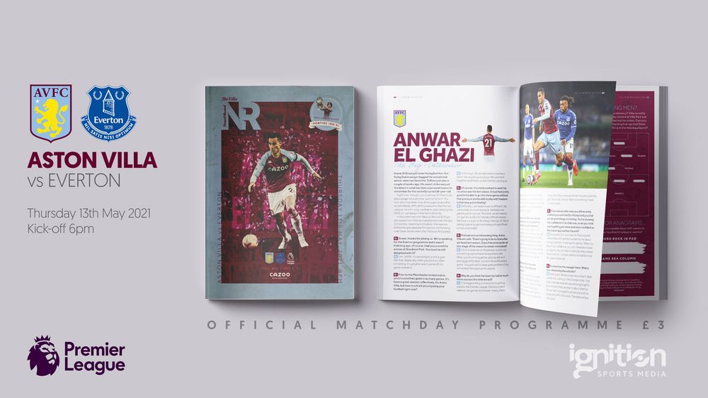 Matchday programme for Everton on sale now! | Aston Villa