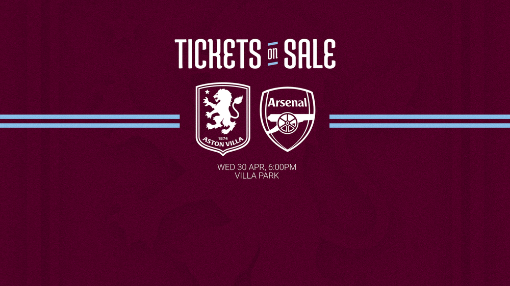 Arsenal ticket details | Aston Villa