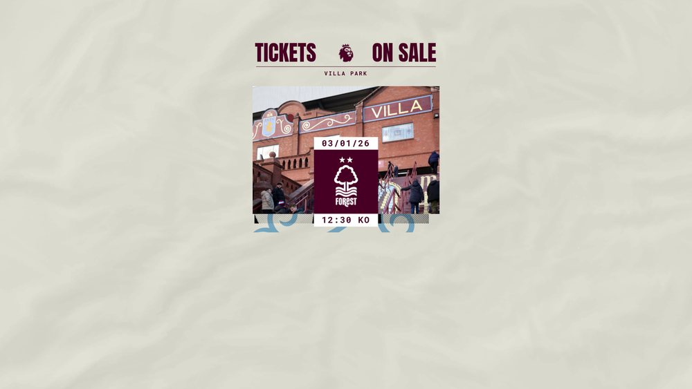 Nottingham Forest ticket details | Aston Villa