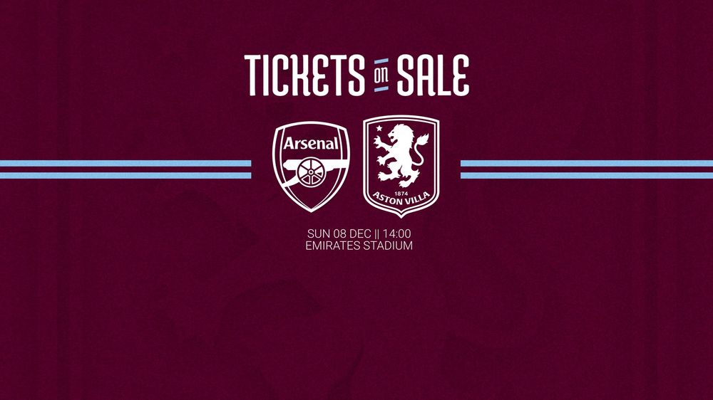 Arsenal Ticket Details | Aston Villa