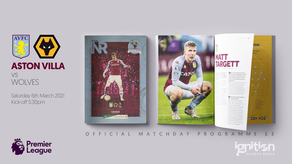 Matchday programme for Wolves on sale now! | Aston Villa