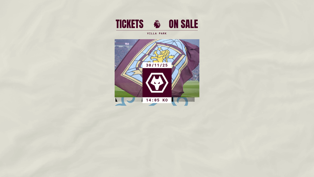 Wolves ticket details | Aston Villa