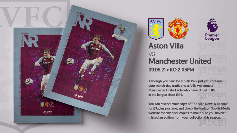Matchday programme for Man Utd on sale now! | Aston Villa