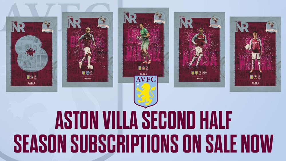 Half-season subscriptions to Villa News & Record, the club’s official ...