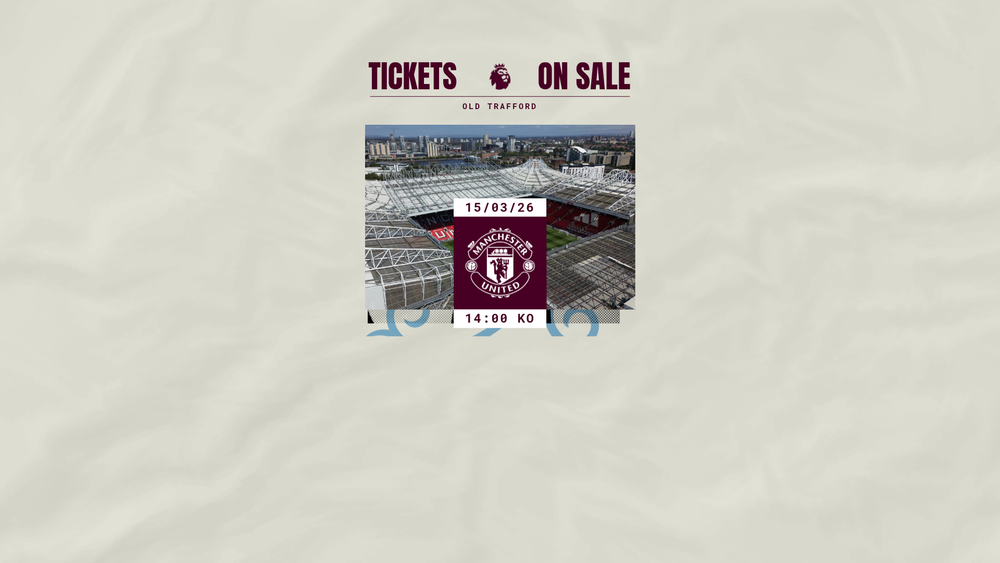 Manchester United ticket details | Aston Villa